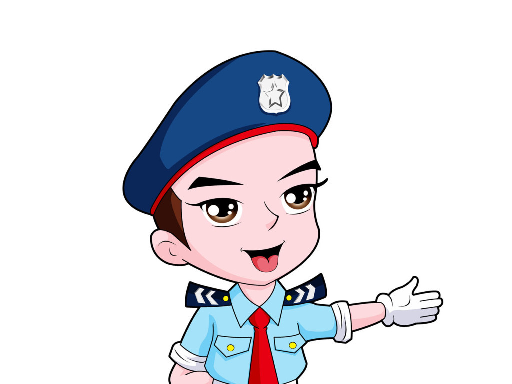 卡通人物保安 门卫保安卡通 卡通保安形象 大山谷图库